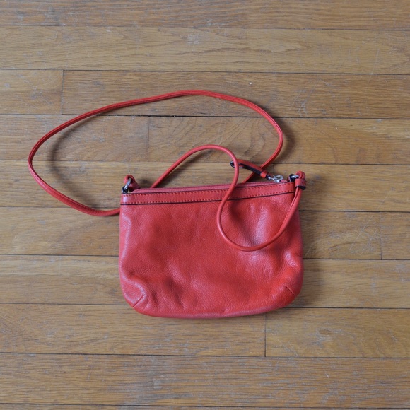 Calvin Klein | Bags | Calvin Klein Red Leather Crossbody Purse | Poshmark